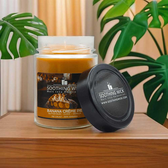 Banana Crème Pie Candle – Vanilla & Butter Rum – Soothing Wick